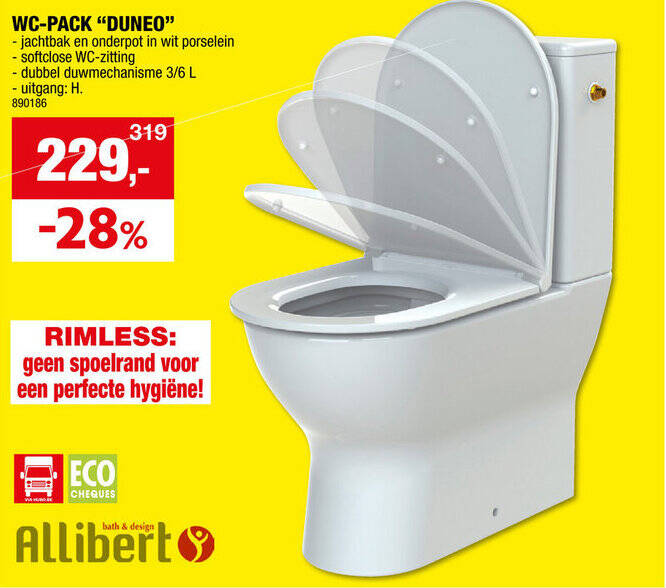 Allibert WC-PACK "DUNEO" promotie bij Hubo