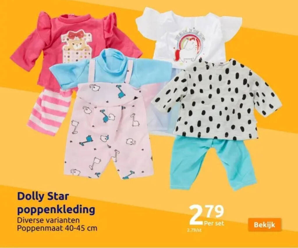 Dolly Star poppenkleding promotie bij Action