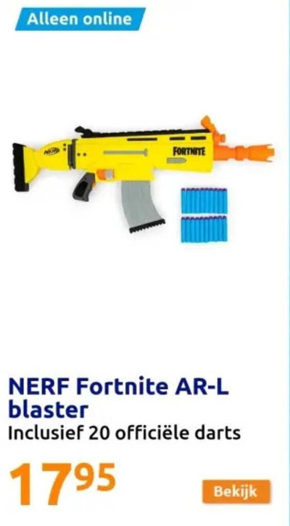 NERF Fortnite AR-L blaster promotie bij Action