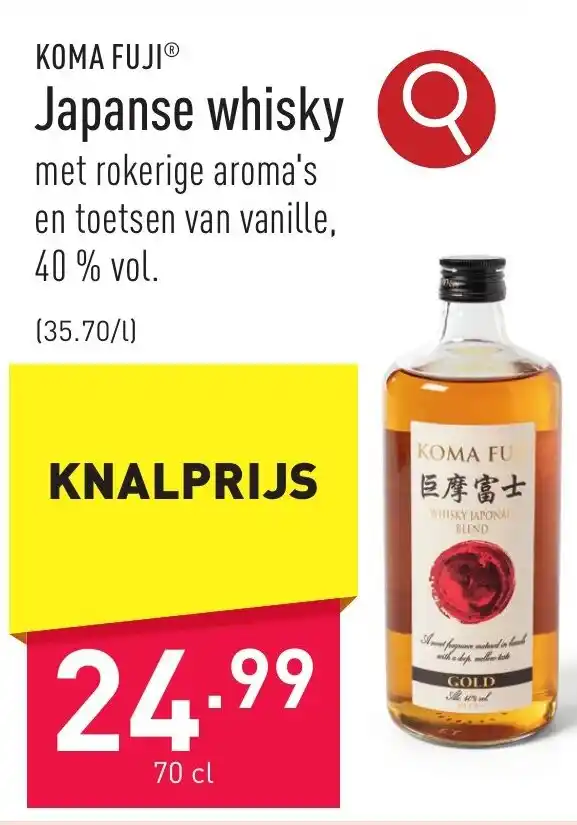 Japanse whisky 70 cl promotie bij ALDI