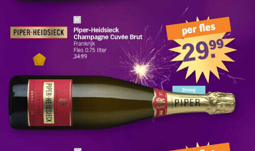 Piper-heidsieck champagne cuvée brut promotie bij Albert Heijn