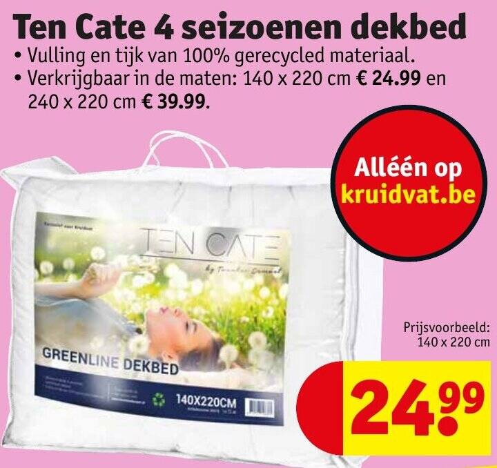 Ten Cate 4 seizoenen dekbed promotie bij Kruidvat