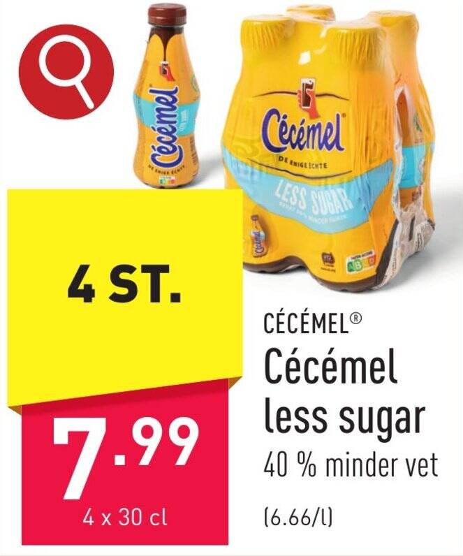 Cécémel less sugar promotie bij ALDI