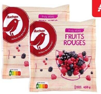 Melange de fruits rouges surgele 450 g promotie bij Auchan