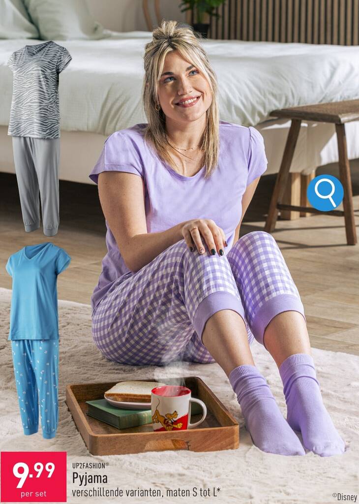 UP2FASHION Pyjama promotie bij ALDI