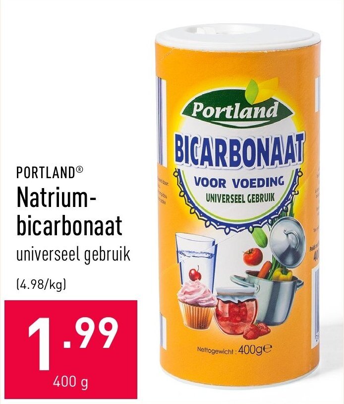 Portland Natrium-bicarbonaat 400g promotie bij ALDI