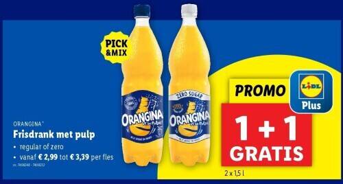 Frisdrank met pulp promotie bij Lidl