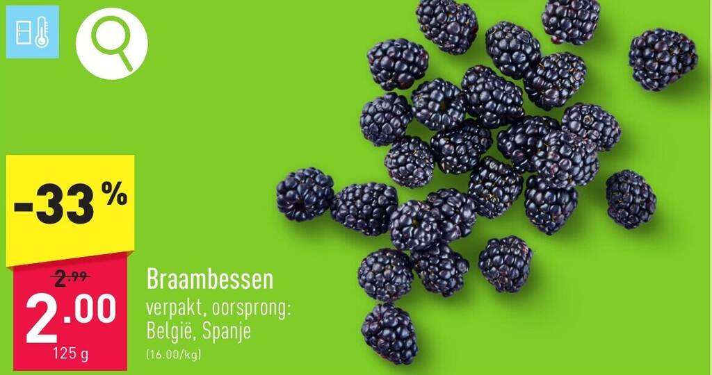 Braambessen 125 g promotie bij ALDI