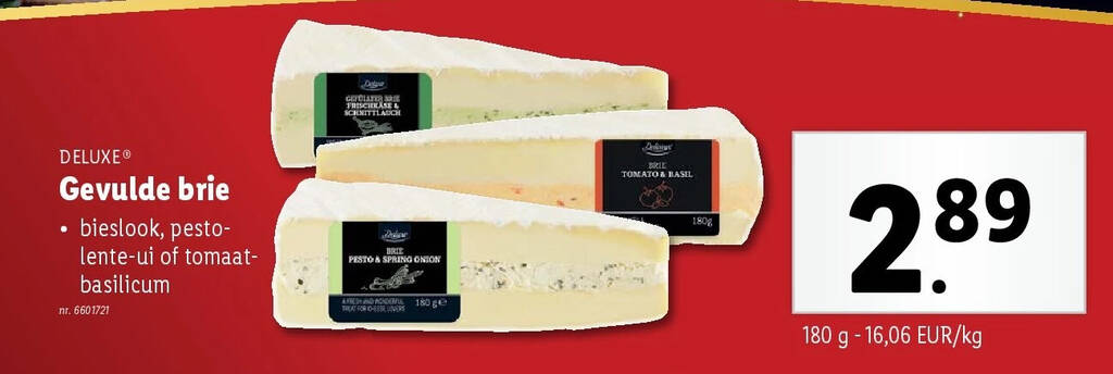 Gevulde brie promotie bij Lidl