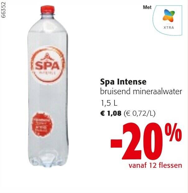 Spa Intense bruisend mineraalwater 1.5 liter promotie bij Colruyt