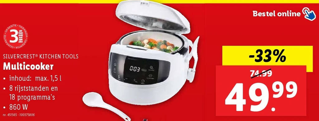 Multicooker promotie bij Lidl