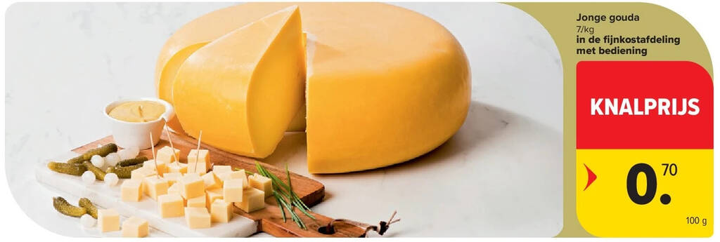 Jonge gouda promotie bij Carrefour