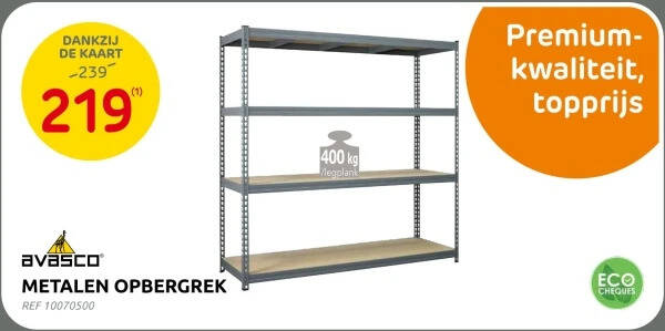 METALEN OPBERGREK promotie bij Brico