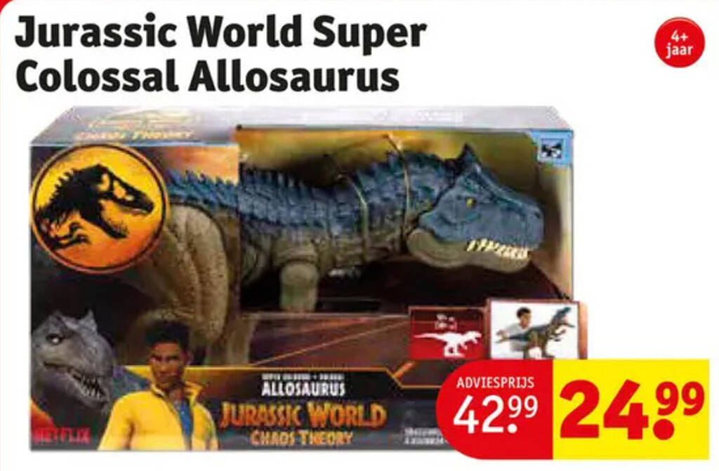 Jurassic World Super Colossal Allosaurus promotie bij Kruidvat