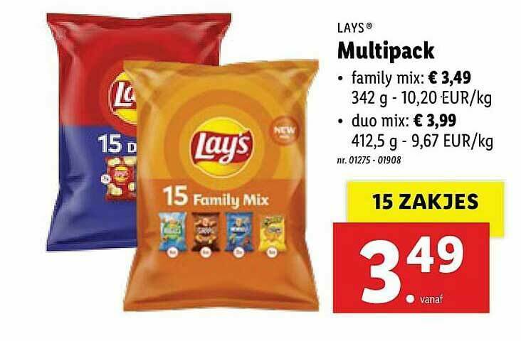 Lays Multipack promotie bij Lidl