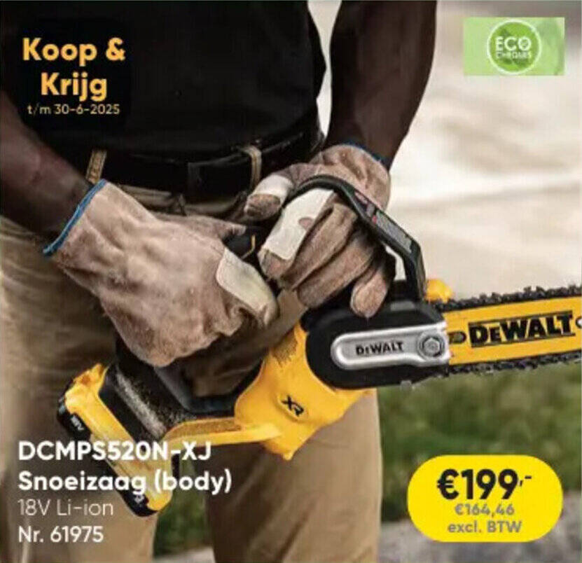 DeWalt DCMPS520N-XJ Snoeizaag body promotie bij Toolstation