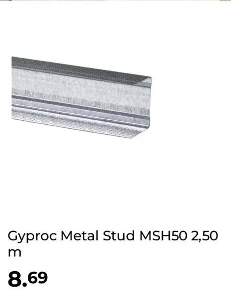 Gyproc Metal Stud MSH50 2,50 m promotie bij GAMMA