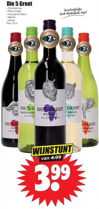 Die 5 Groot promotie bij Dirk