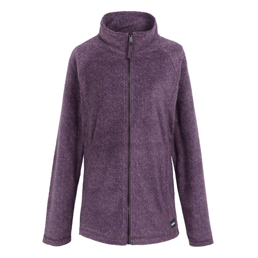 Dames Mayse Full Zip Fleecejack (Diepe pruim) promotie bij Decathlon