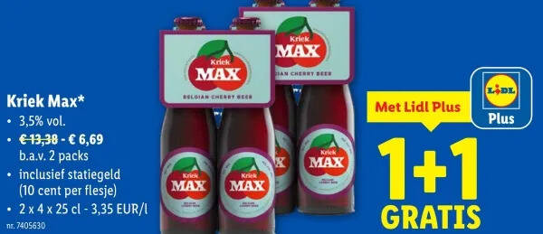 Kriek Max promotie bij Lidl