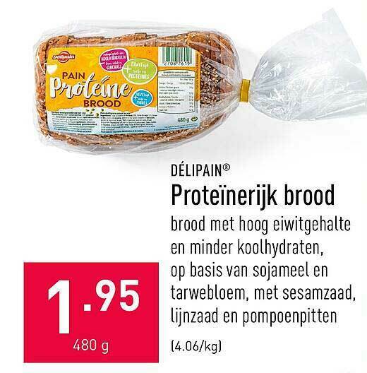 Proteinerijk Brood promotie bij ALDI