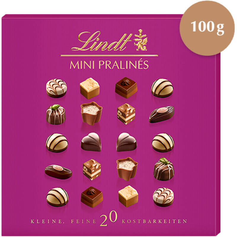 Lindt Mini pralines chocolade 100 G promotie bij Albert Heijn