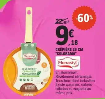 Colorama crêpière 26 cm promotie bij E.Leclerc