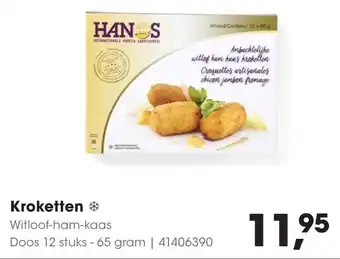 Kroketten Witloof-ham-kaas 65 g promotie bij Hanos