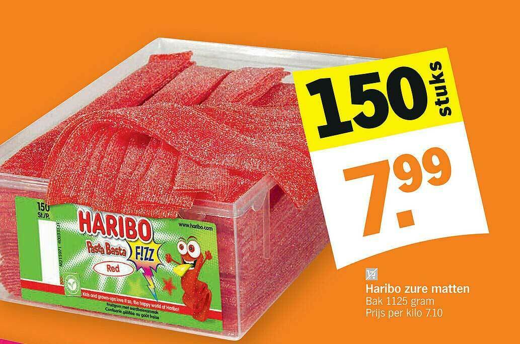 Haribo Zure Matten promotie bij Albert Heijn