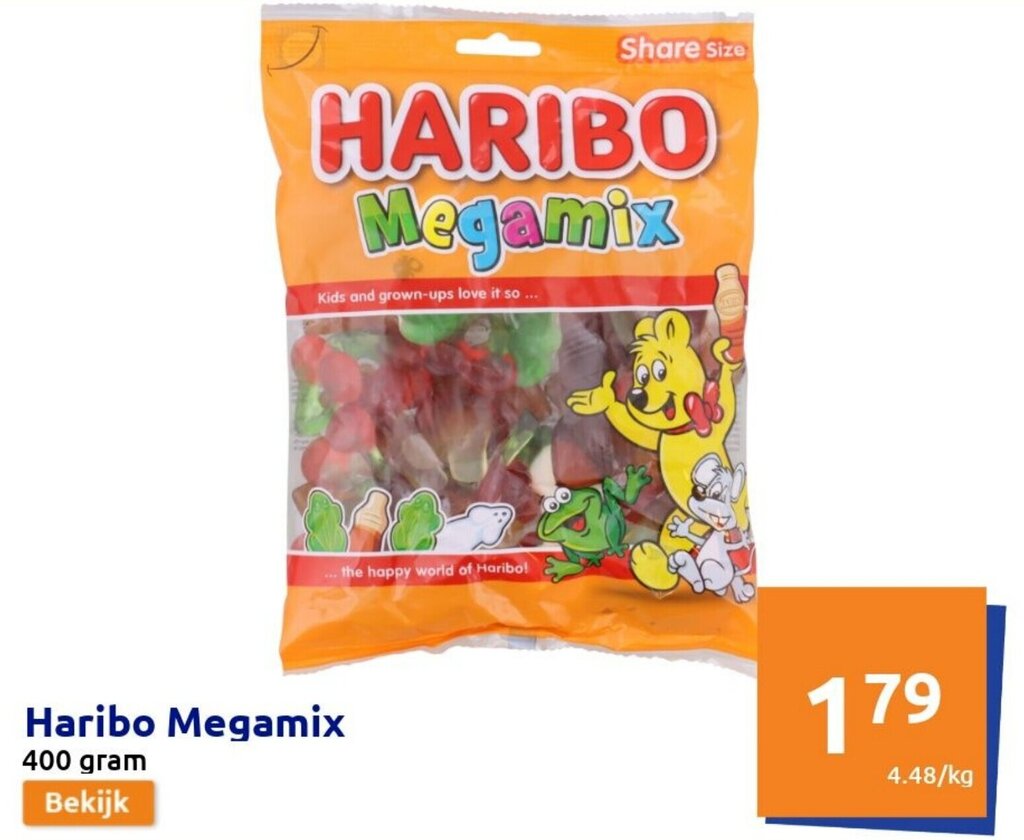 Haribo Megamix 400g promotie bij Action