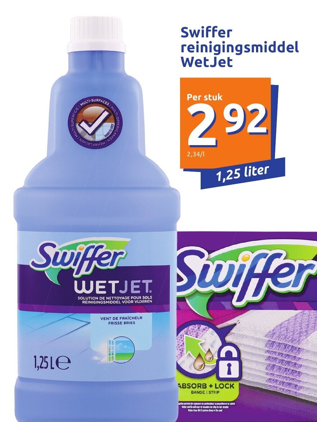 Swiffer reinigingsmiddel WetJet promotie bij Action