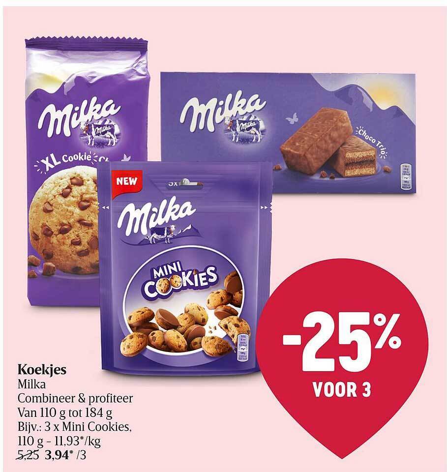 Koekjes Milka promotie bij Delhaize