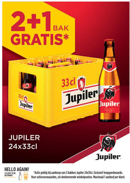 Jupiler 24x33cl promotie bij Prik en Tik
