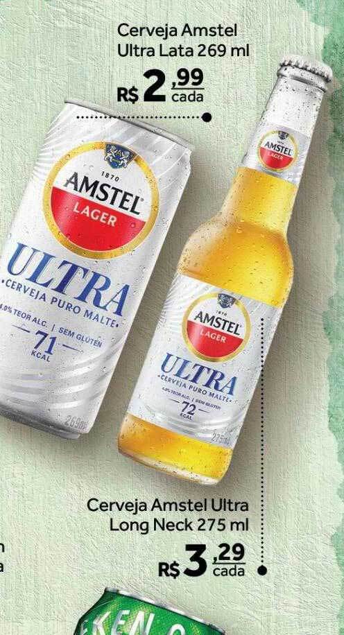 Cerveja amstel ultra cerveja amstel ultra long neck oferta na Verdemar ...