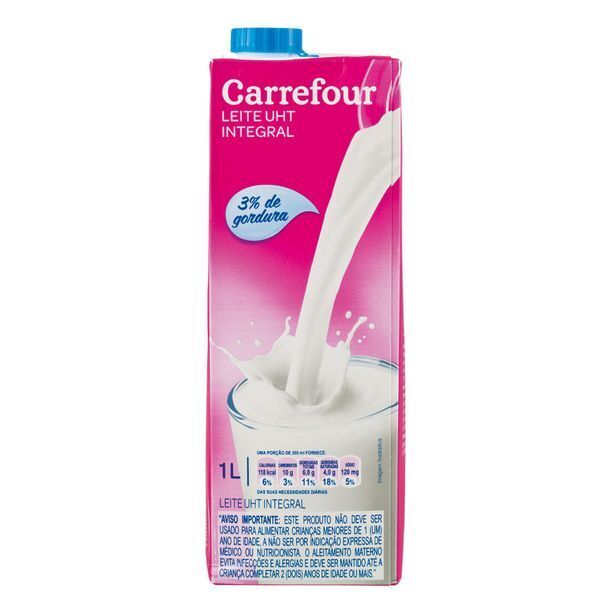 Leite integral uht cemil carrefour 1 litro oferta na Carrefour