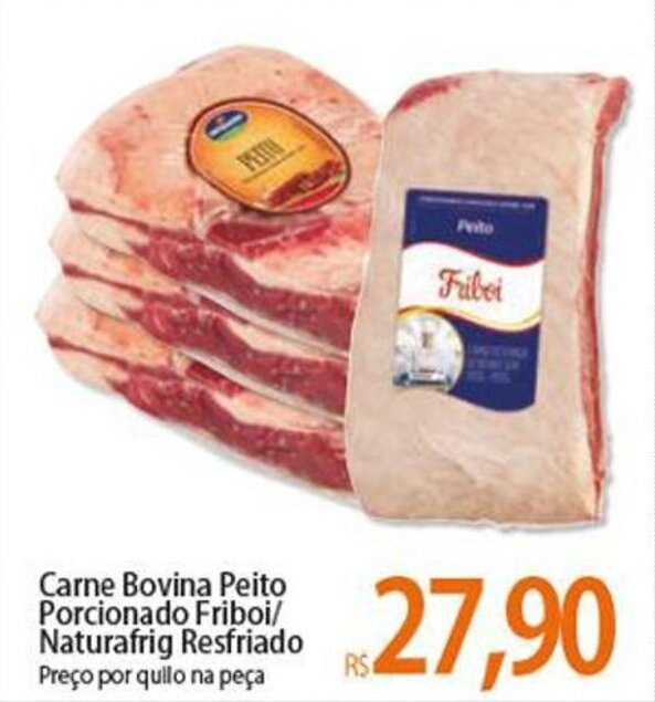 Carne Bovina Peito Porcionado Friboi/ Naturafrig Resfriado oferta na ...