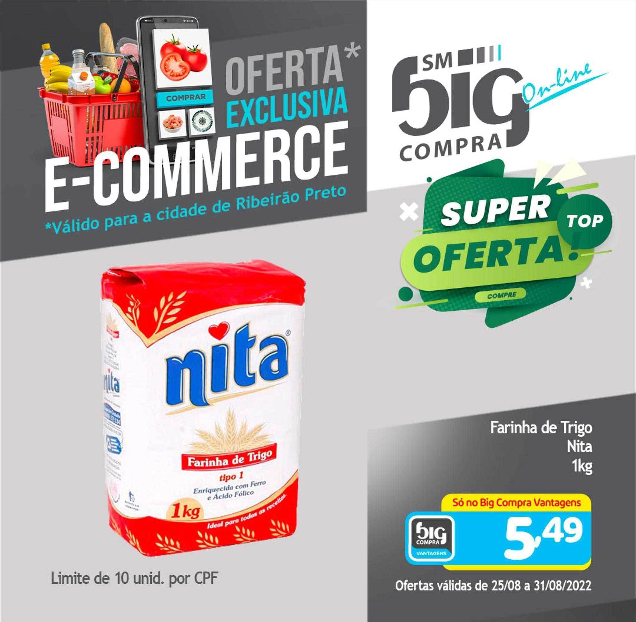 Farinha de trigo nita oferta na Supermercados Big Compra