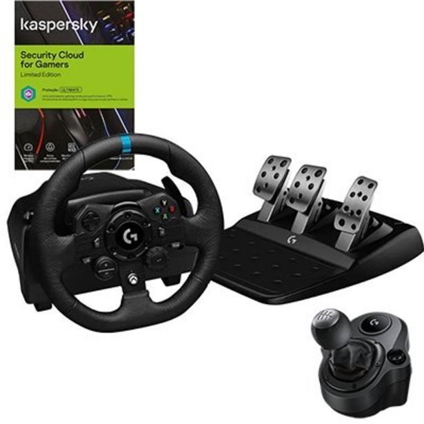 Volante g923 xbox racing wheel, logitech g + câmbio driving ... oferta ...