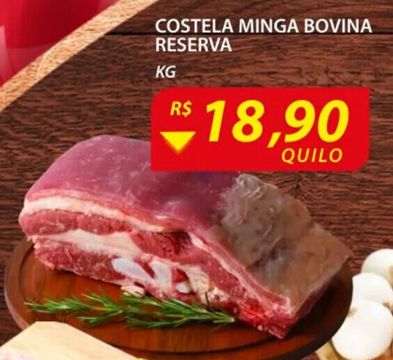 Costela Minga Bovina Reserva 1kg oferta na Assaí Atacadista