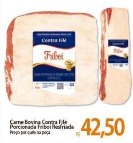 Carne bovina contra file Porcionado friboi Resfriado oferta na Atacadão
