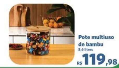 Pote Multiuso de Bambu 5.6L oferta na Sam's Club