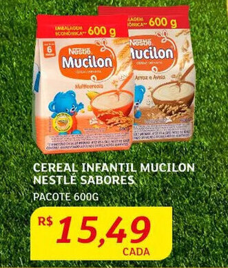 Cereal Infantil Mucilon Nestlé Sabores 600g oferta na Assaí Atacadista