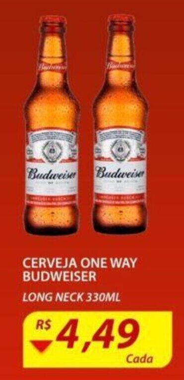 Cerveja One Way Budweiser 330ml Oferta Na Assaí Atacadista