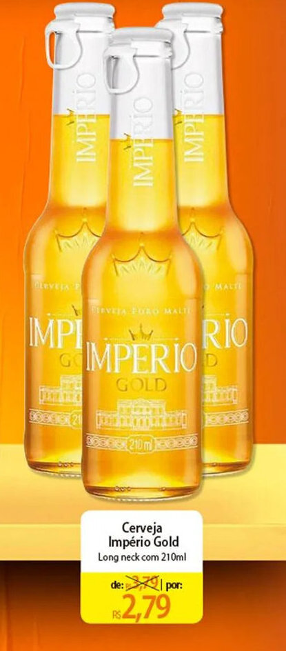 Cerveja Império Gold Long neck com 210ml oferta na Atacadão