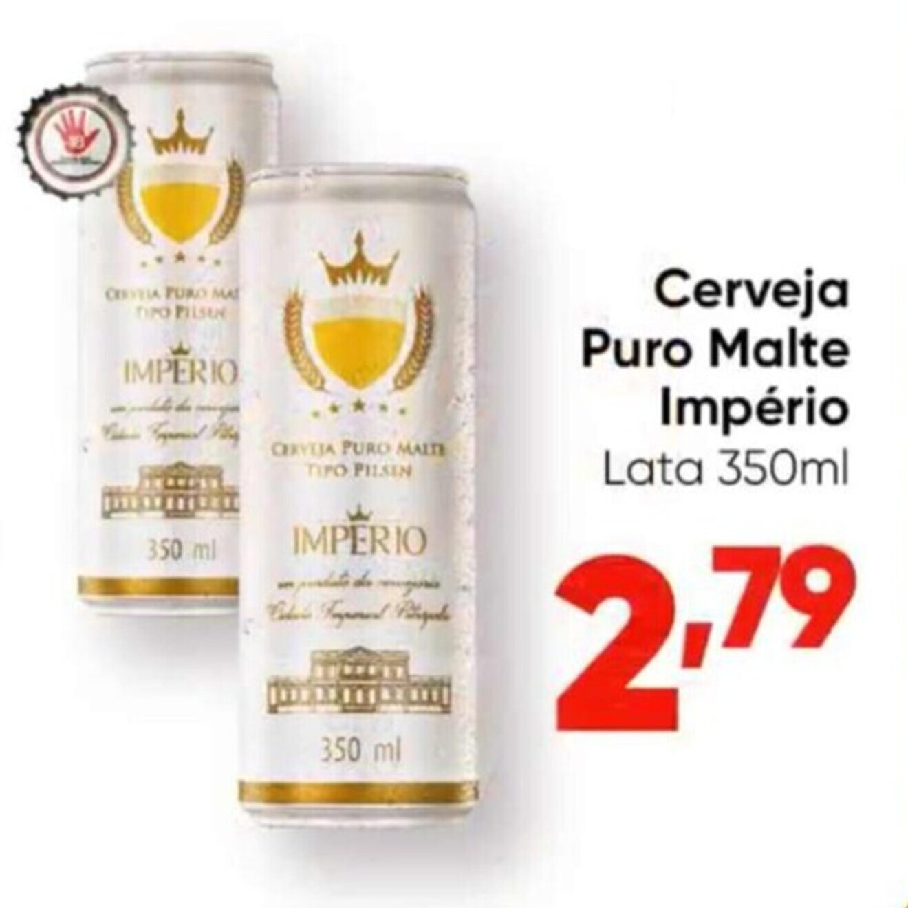 Cerveja Puro Malte Império Lata 350ml oferta na Vovó Zuzu