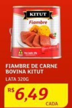 FIAMBRE DE CARNE BOVINA KITUT LATA 320G oferta na Assaí Atacadista