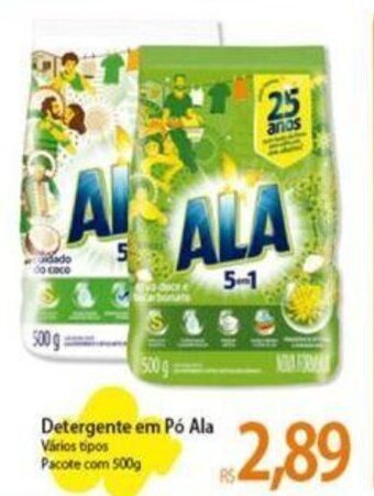 Detergente em Pó Ala Vários tipos Pacote com 500g oferta na Atacadão