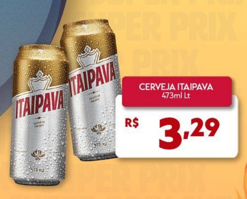 CERVEJA ITAIPAVA 473ml Lt oferta na SuperPrix
