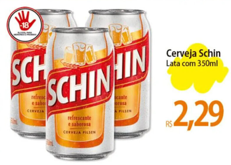 Cerveja Schin Lata com 350ml oferta na Atacadão