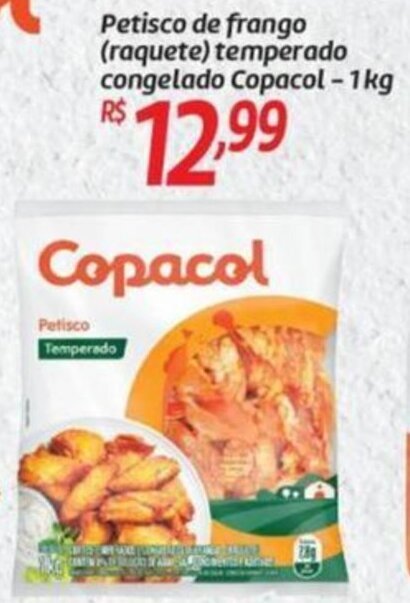 Petisco de frango (raquete) temperado congelado Copacol-1kg oferta na ...